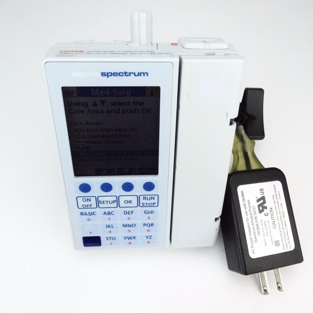 Baxter Sigma Spectrum v8 Infusion Pump Wireless Battery Module & Pole ...