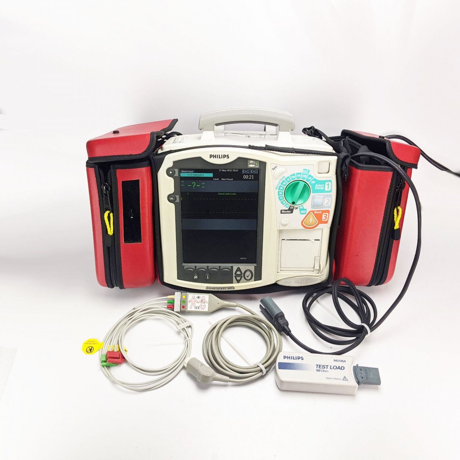 Philips HeartStart MRx Monitor 3 Lead with BATTERY CASE CABLES - CHD ...