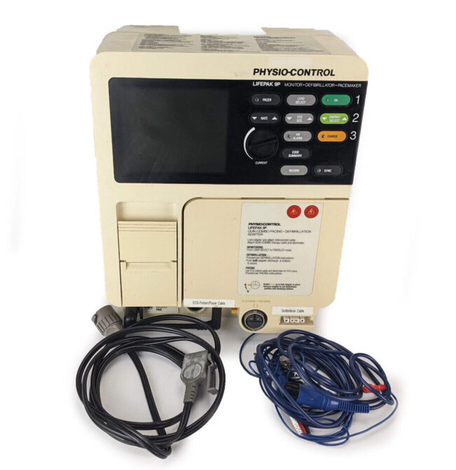 Physio Control LifePak 9P with Quick-Combo Pacing Adapter & Cables ...