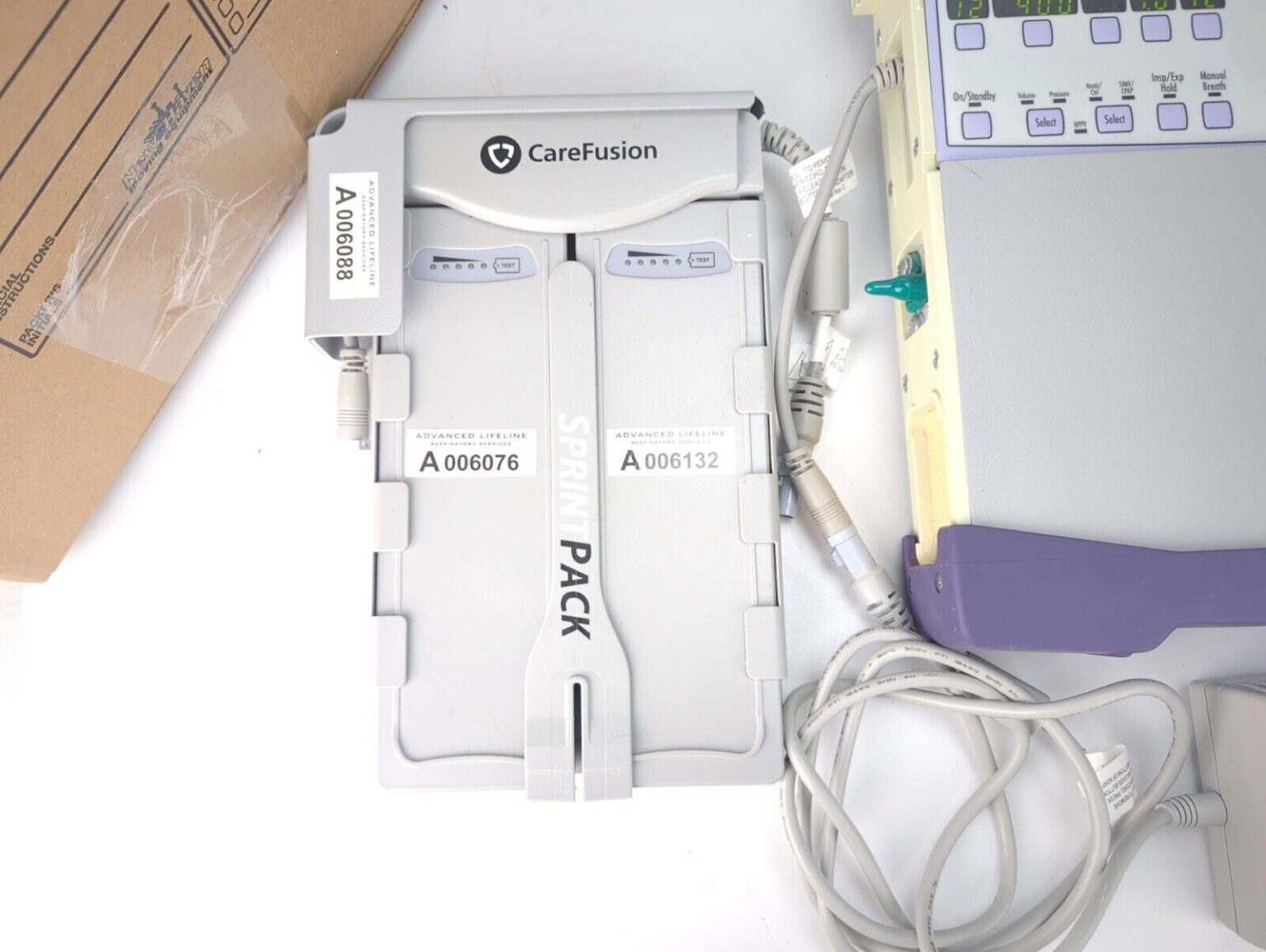 CareFusion LTV 1150 Ventilator w/ 21494-201 Battery Pack & Power Supply ...
