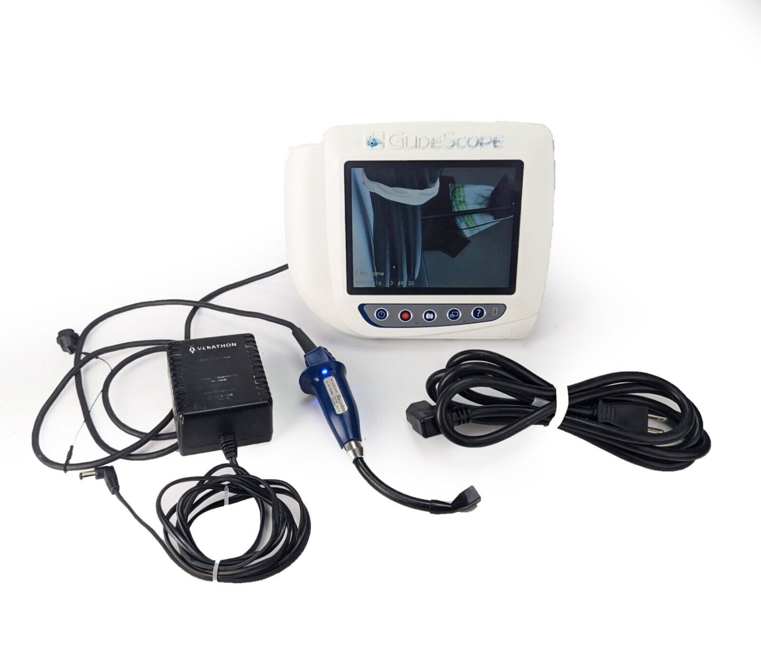 Verathon Glidescope Cobalt AVL Monitor w/ 60 Degree 0570-0307 Baton ...