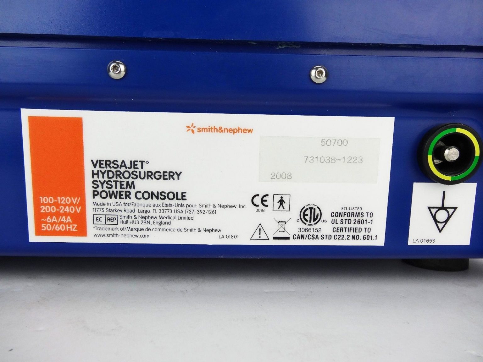 Smith & Nephew 50700 VersaJet Hydrosurgery System Console Dyonics - CHD ...