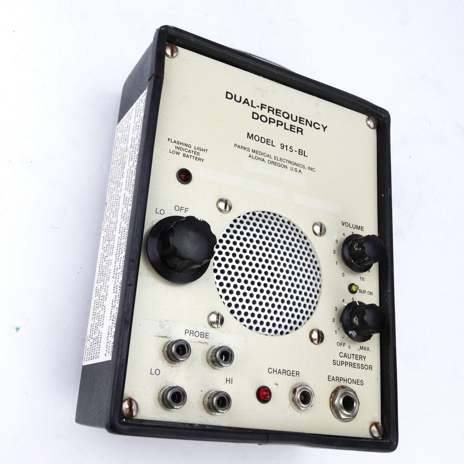 Parks Medical Electronics Ultrasonic Doppler Flow Detector Model 915-BL ...