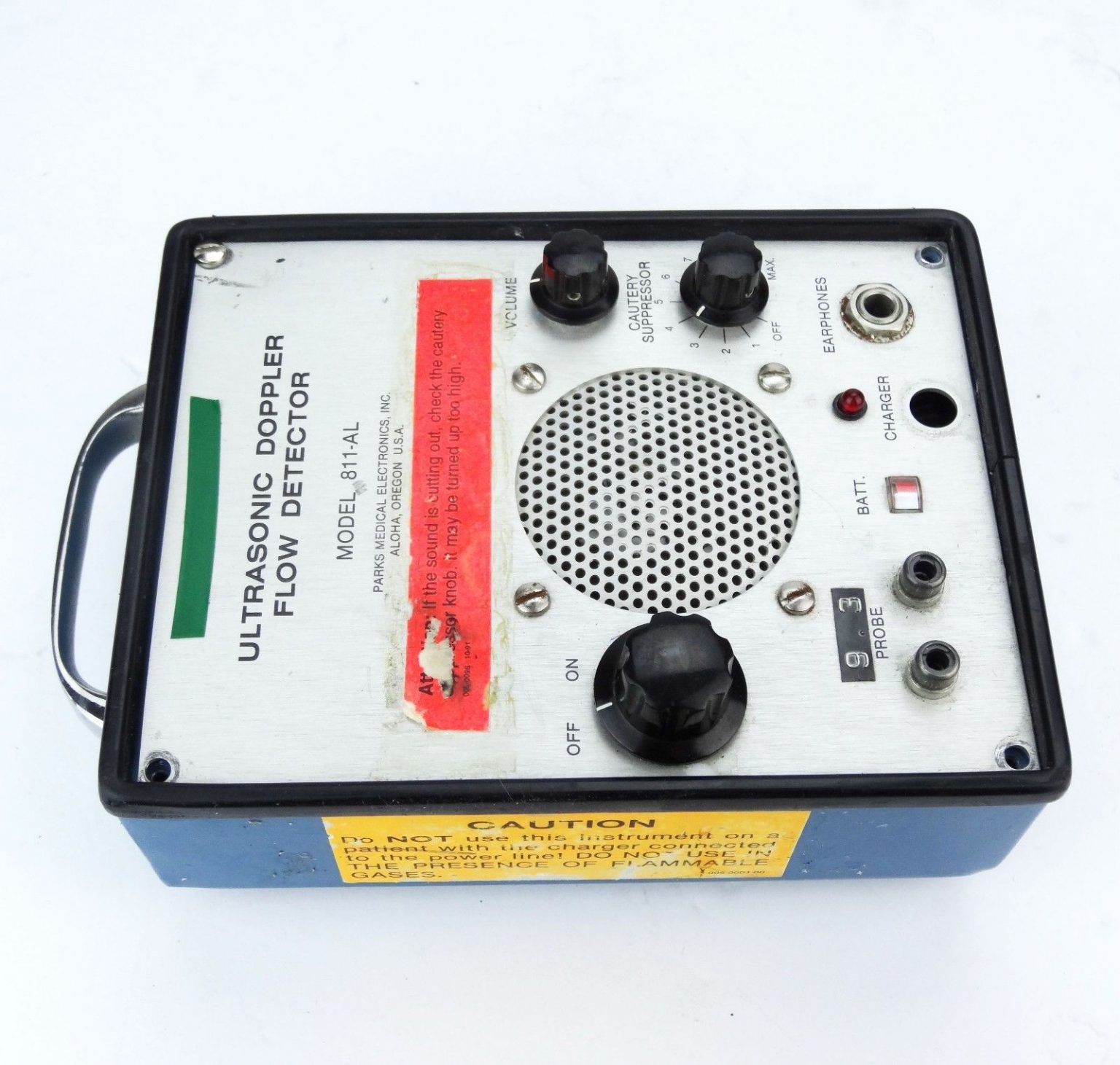 Parks Medical Electronics Ultrasonic Doppler Flow Detector 811-BTS 9.3 ...