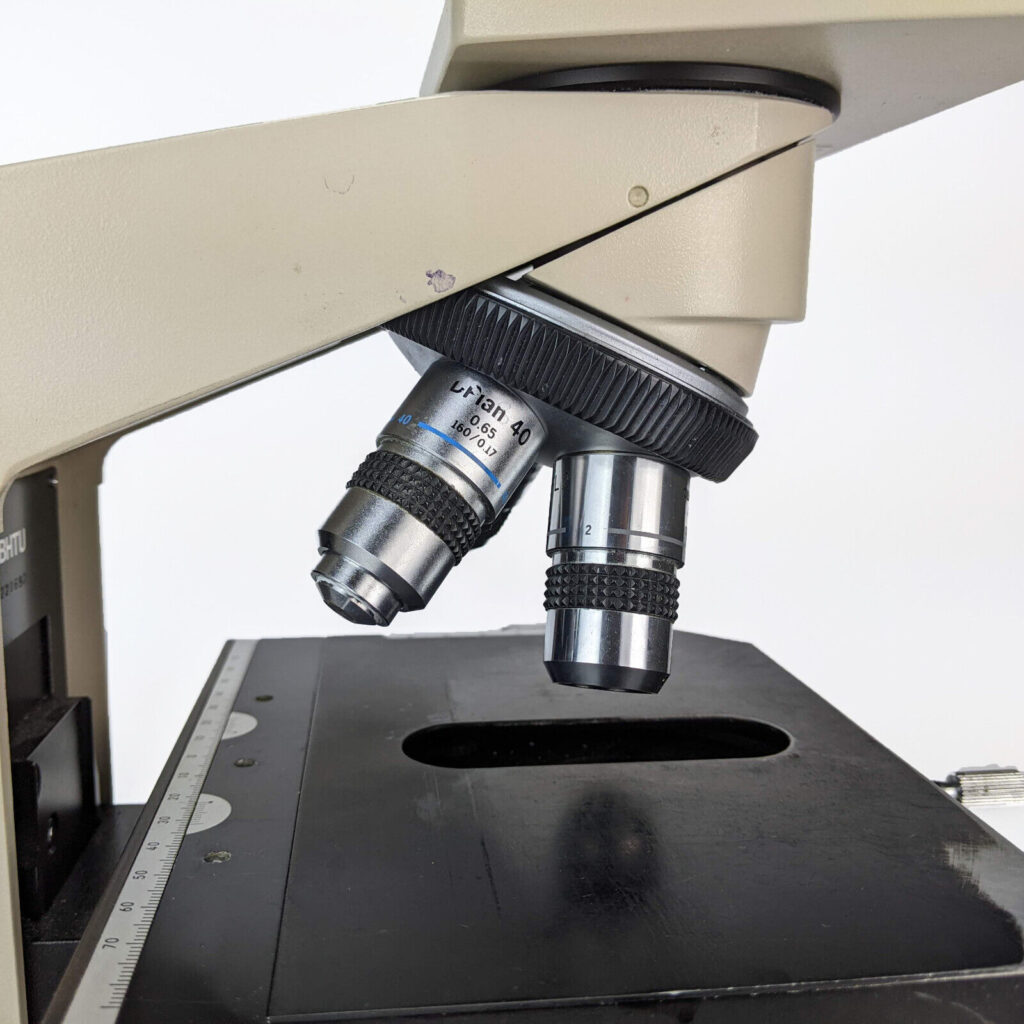 Olympus BH-2 Microscope with Four Objectives GREAT! - CHD Medical