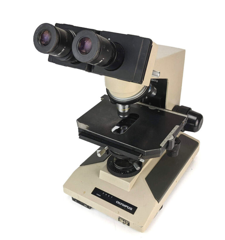 Olympus BH-2 Microscope with Four Objectives GREAT! - CHD Medical