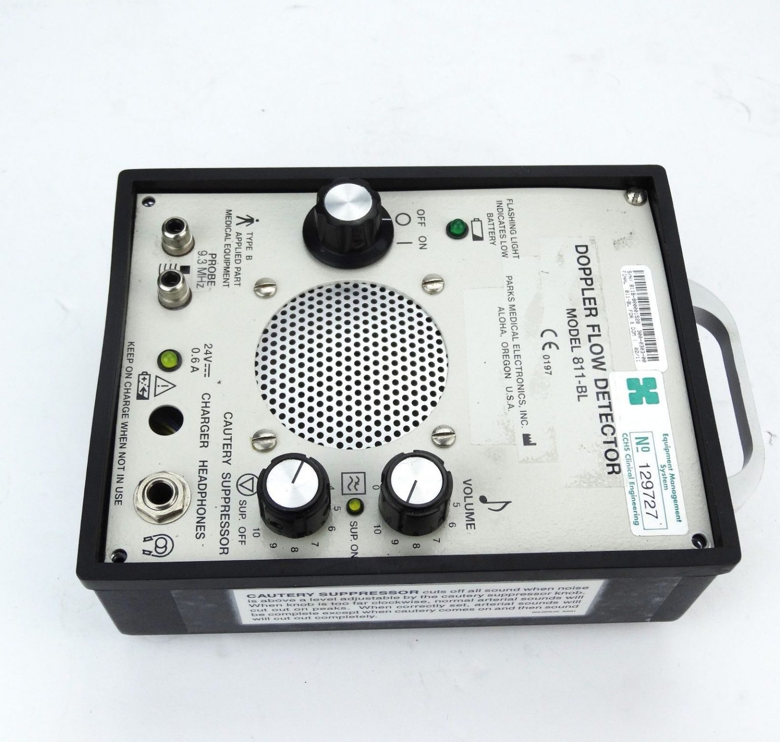 Parks Medical Electronics Ultrasonic Doppler Flow Detector 811-BL 9.3 ...