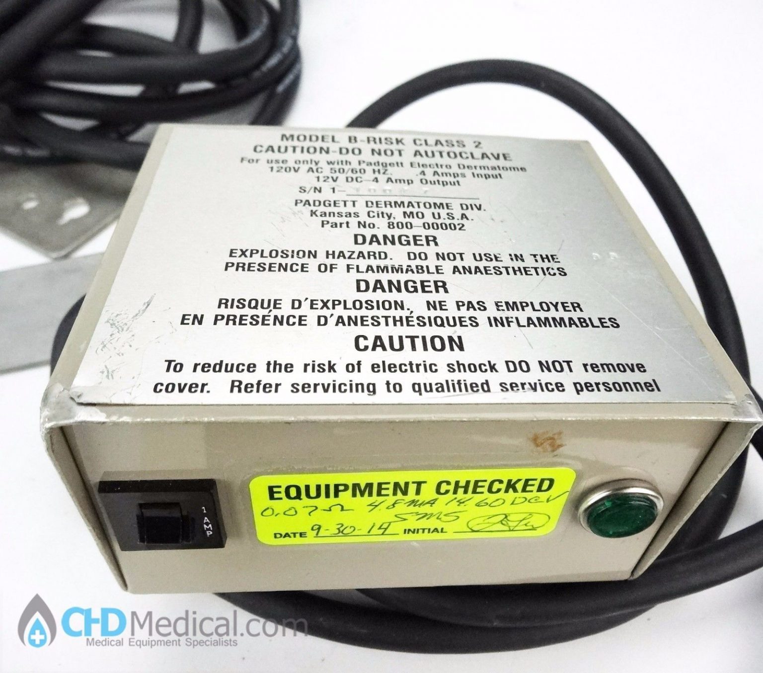 Padgett Electro Dermatome Model B System w/ 1", 2", 3", 4" Cutting ...