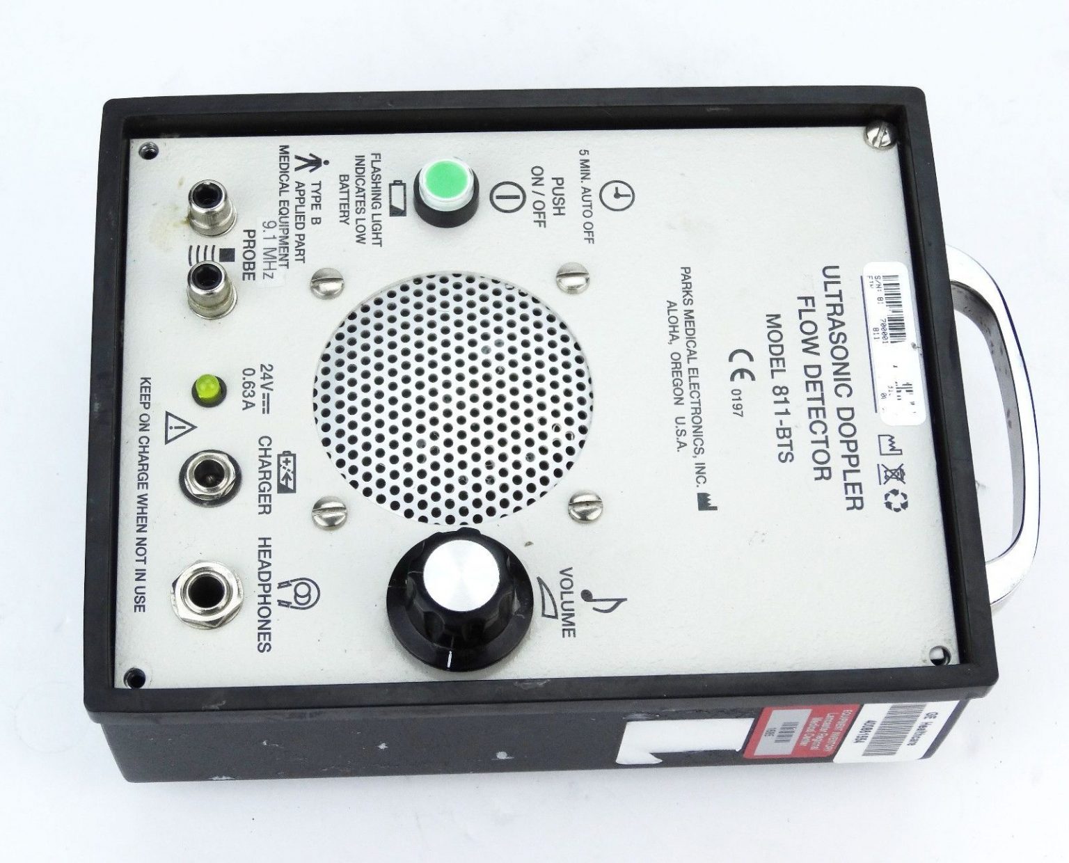 Parks Medical Electronics Ultrasonic Doppler Flow Detector 811-BTS 9.1 ...