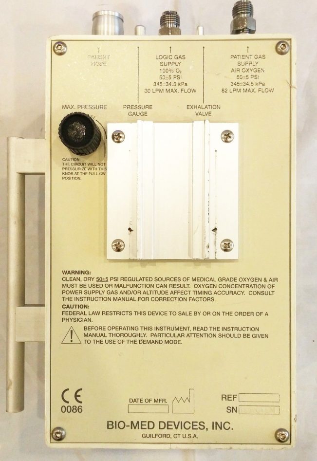 BMD Bio Med Devices IC-2A Pneumatic Transport Ventilator - CHD Medical