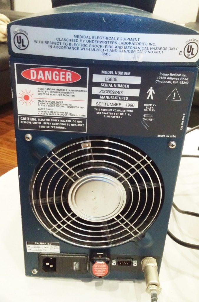 Indigo 830e LS83E Surgical Laser with foot control - CHD Medical