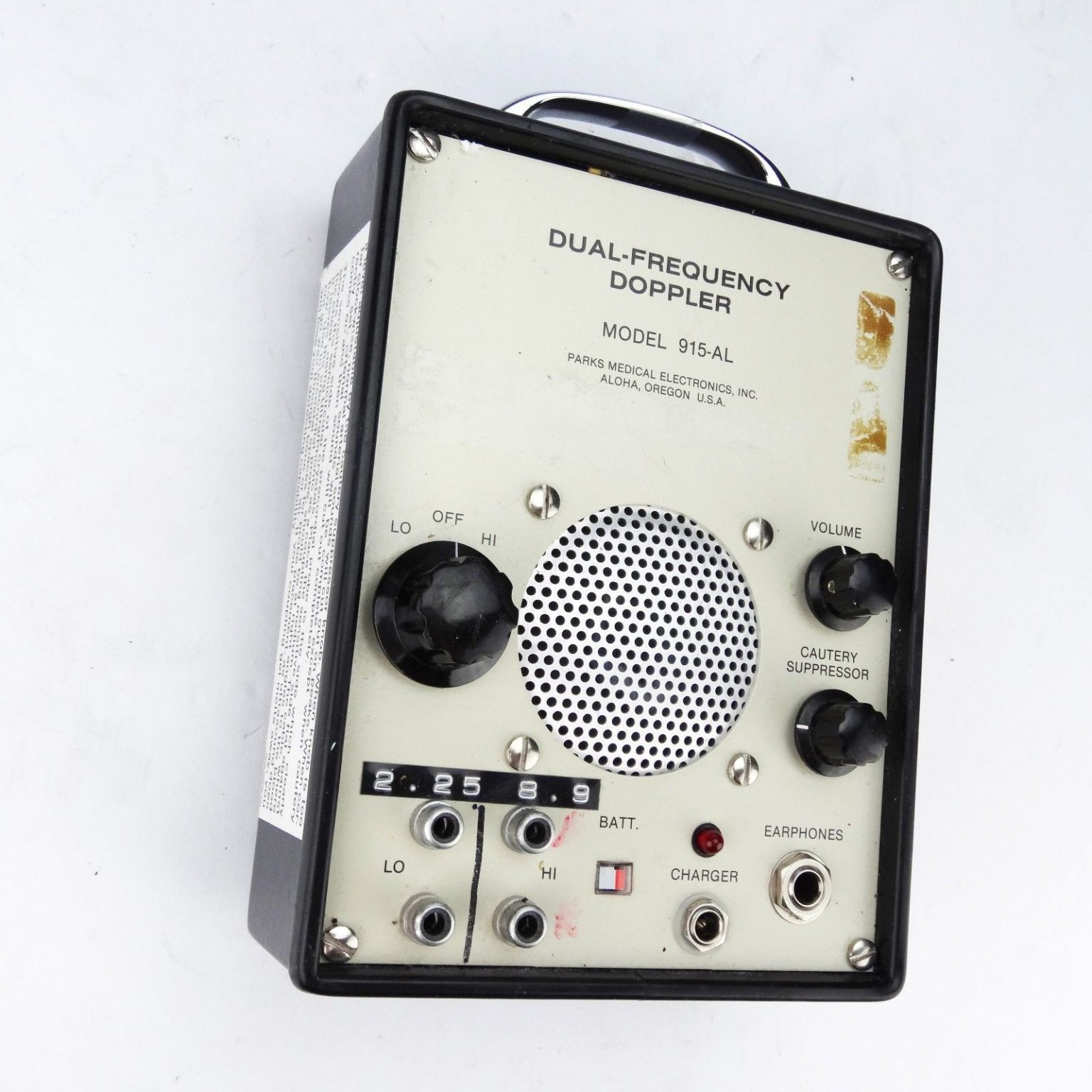 Parks Medical Electronics Ultrasonic Doppler Flow Detector 815-AL 2.25 ...
